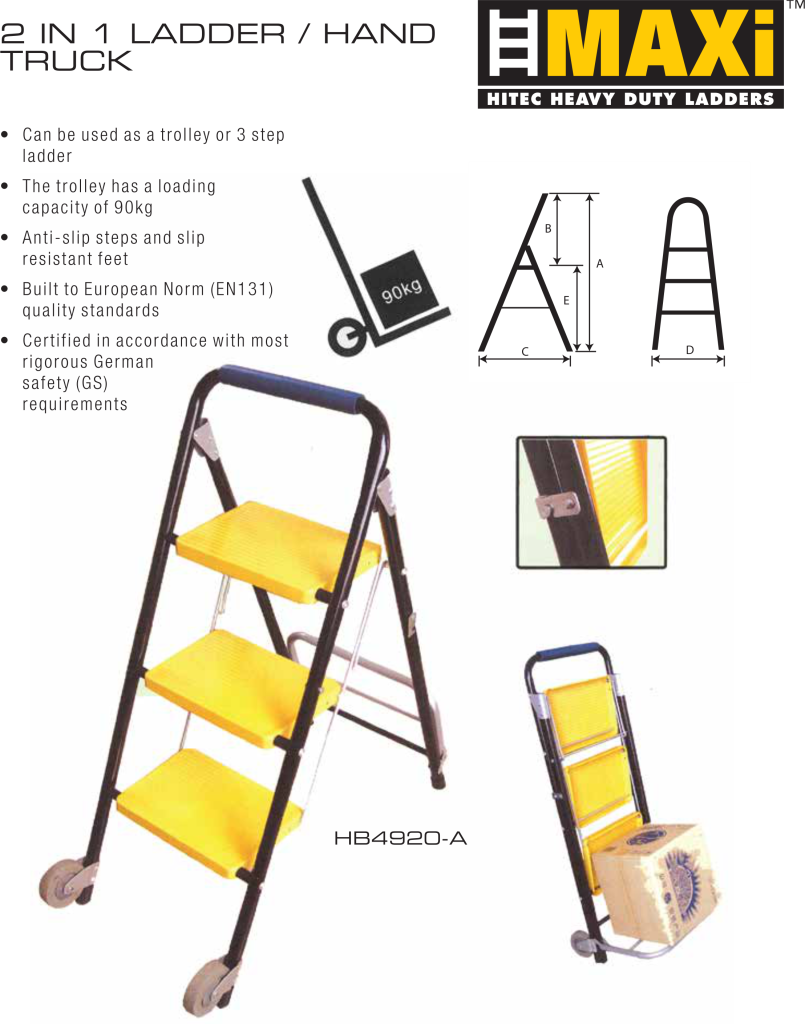 Household Ladders – Maxi Ladders | Hitech Heavy Duty Ladders