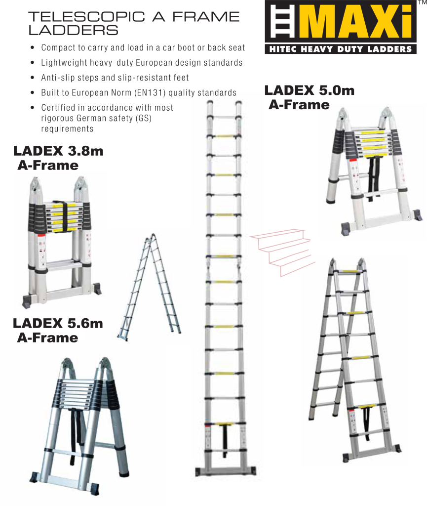 Telescopic Ladders – Maxi Ladders | Hitech Heavy Duty Ladders