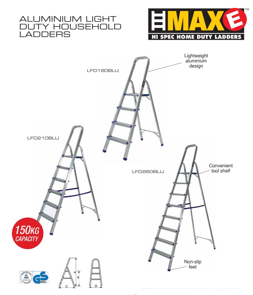 Household Ladders – Maxi Ladders | Hitech Heavy Duty Ladders