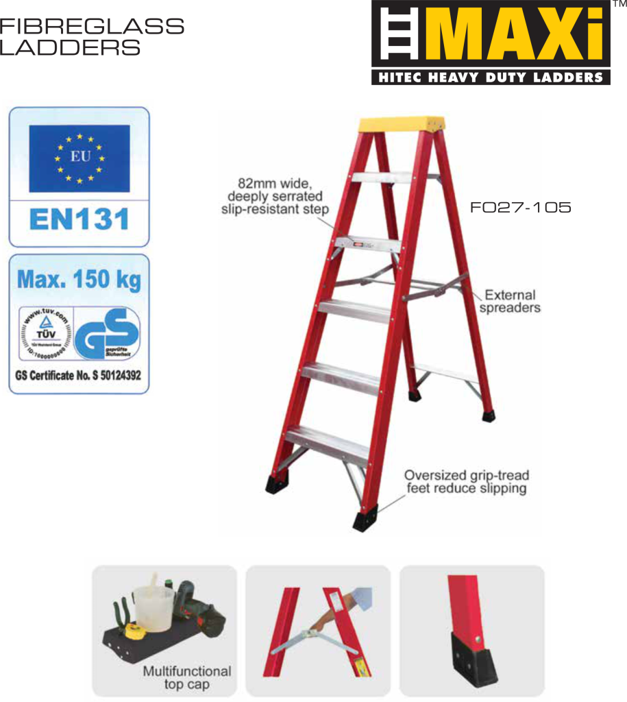 A-Frame Ladders – Maxi Ladders | Hitech Heavy Duty Ladders
