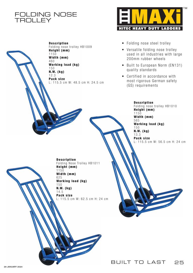 Trolleys – Maxi Ladders | Hitech Heavy Duty Ladders