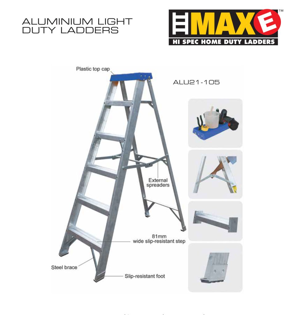 A-Frame Ladders – Maxi Ladders | Hitech Heavy Duty Ladders