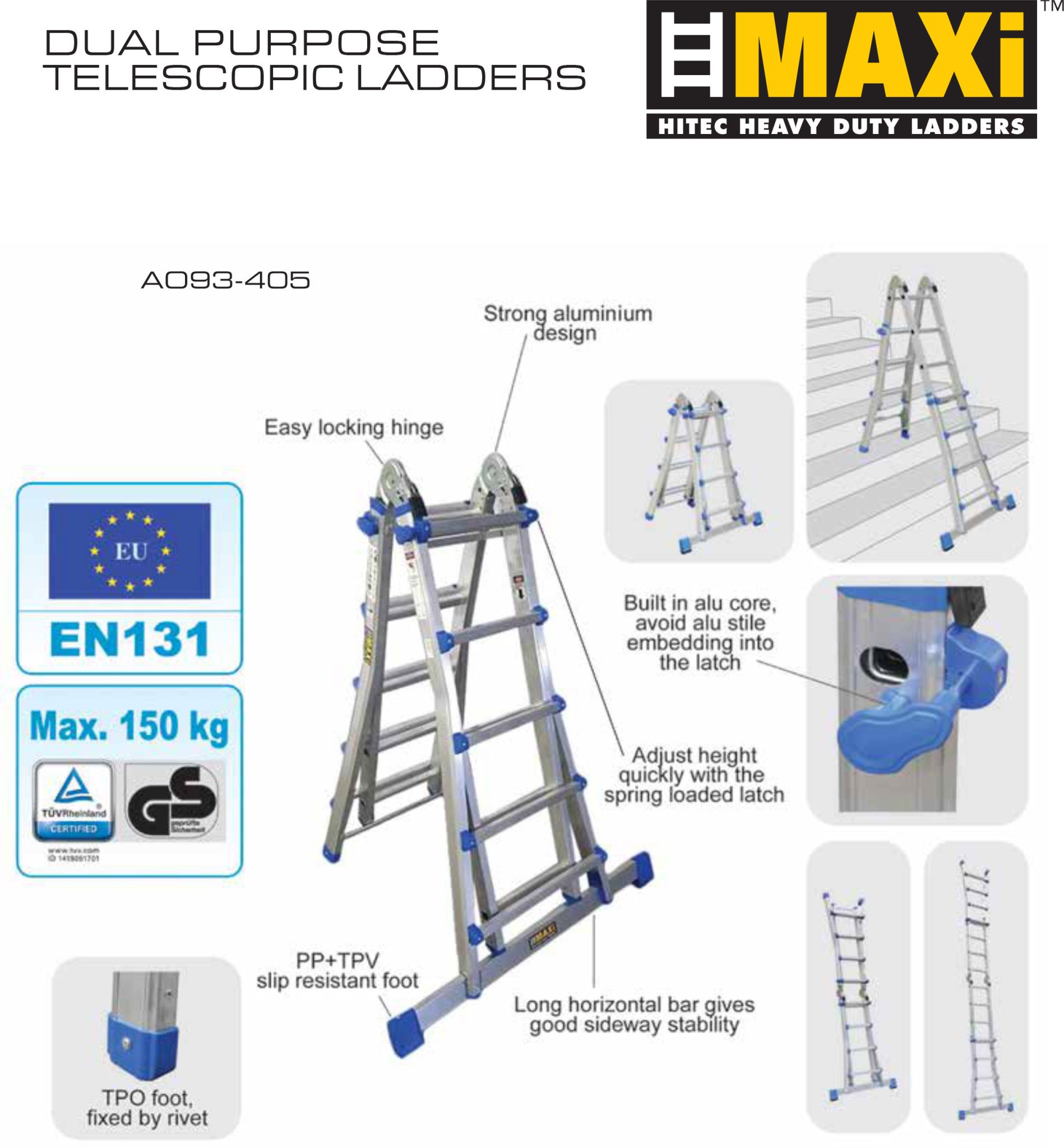 Multi-Purpose Ladders – Maxi Ladders | Hitech Heavy Duty Ladders