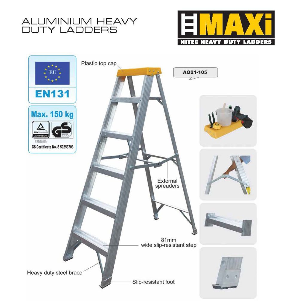 A-Frame Ladders – Maxi Ladders | Hitech Heavy Duty Ladders